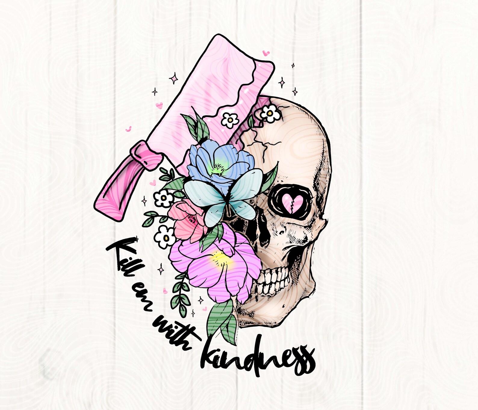 Kill Em With Kindness Pink Skeleton Mental Health - Etsy