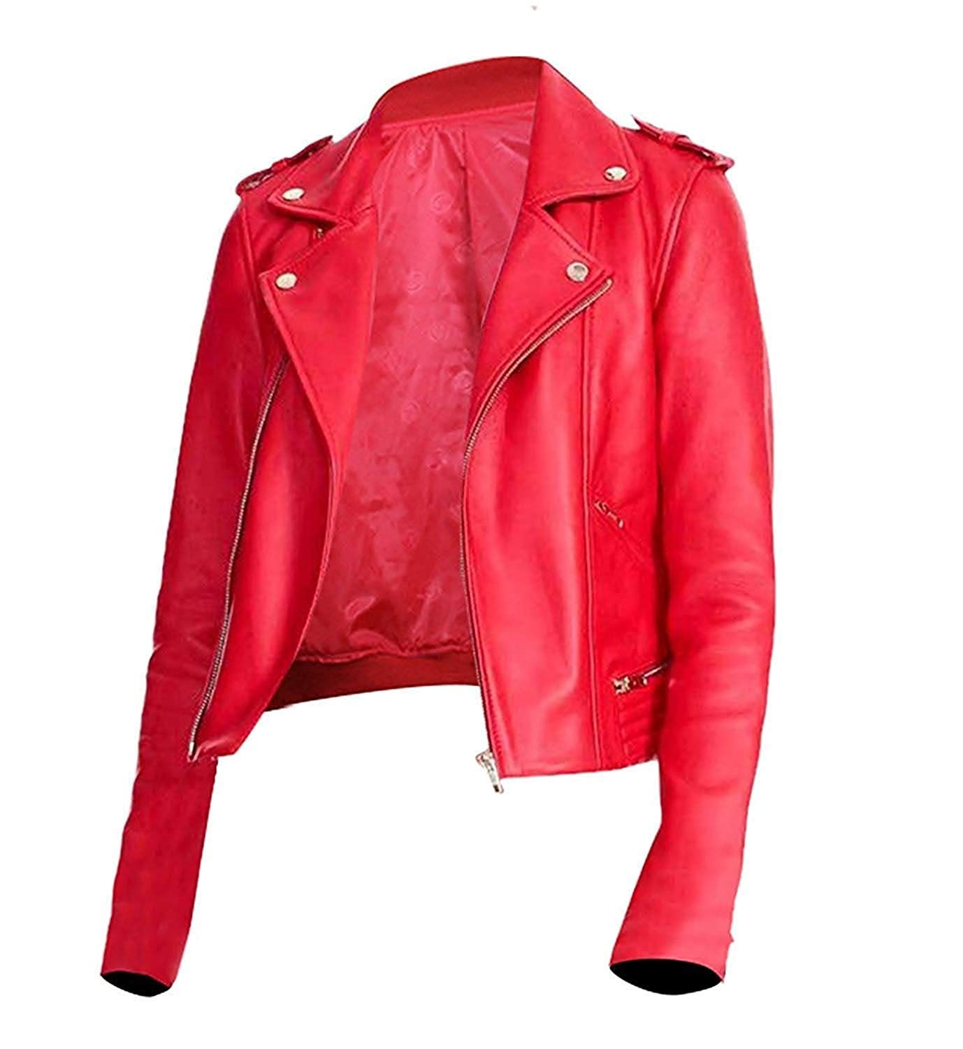 Snake Serpents Red Leather Motorcycle Jacket Men's Biker Red Leather ...