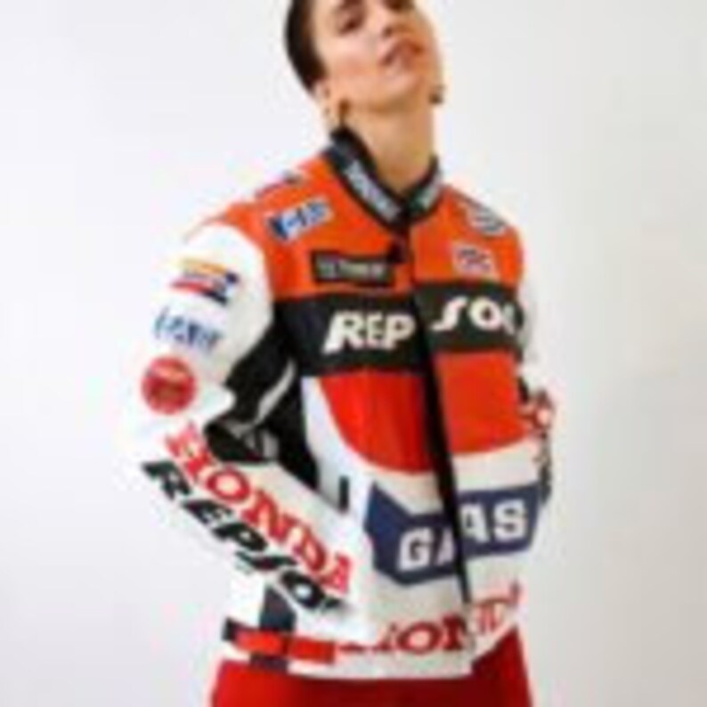 Honda Repsol Racing Red White Leather Jacket - Etsy
