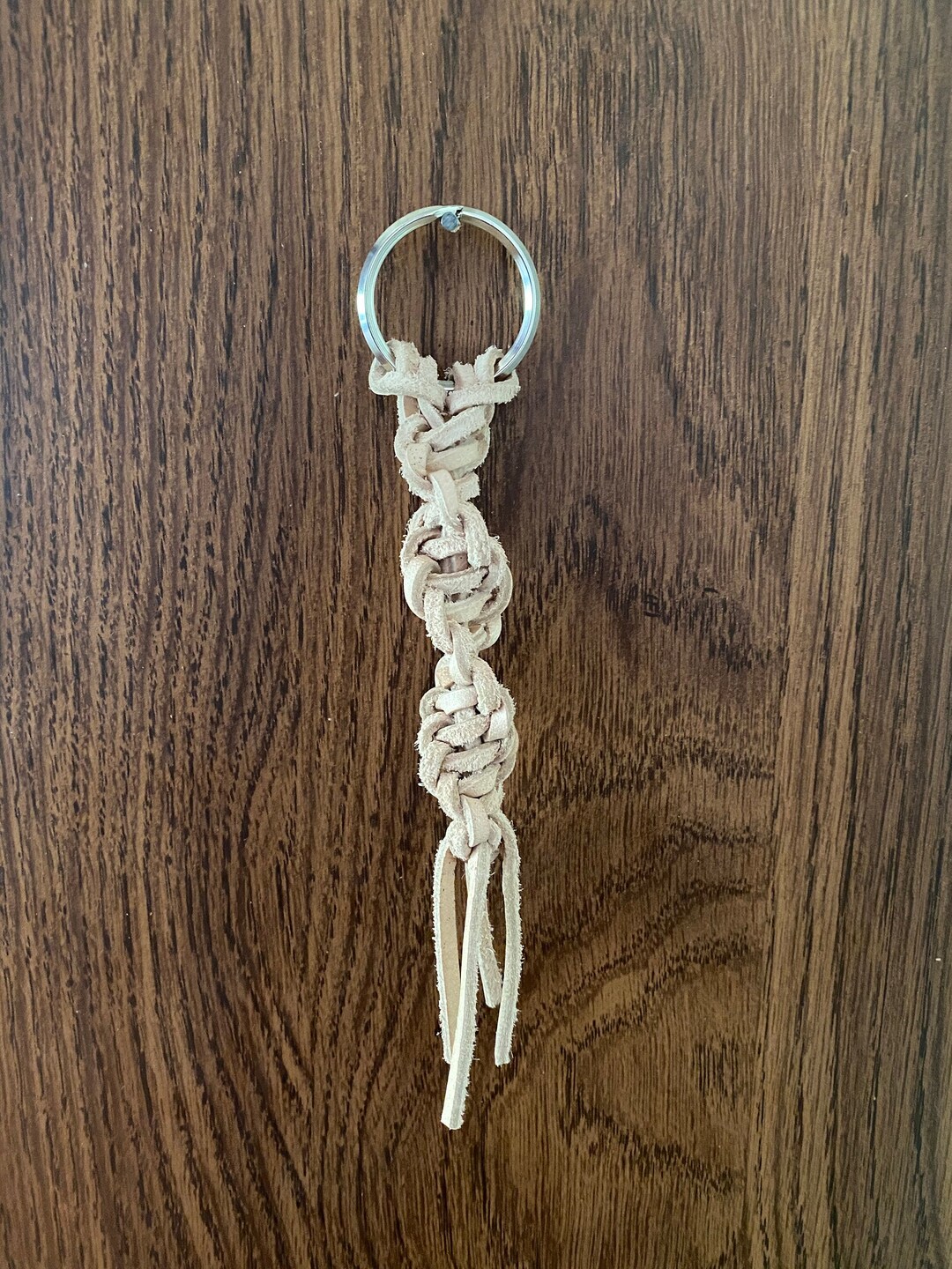 Leather Twist Key Chain Beige/Natural - Etsy.de