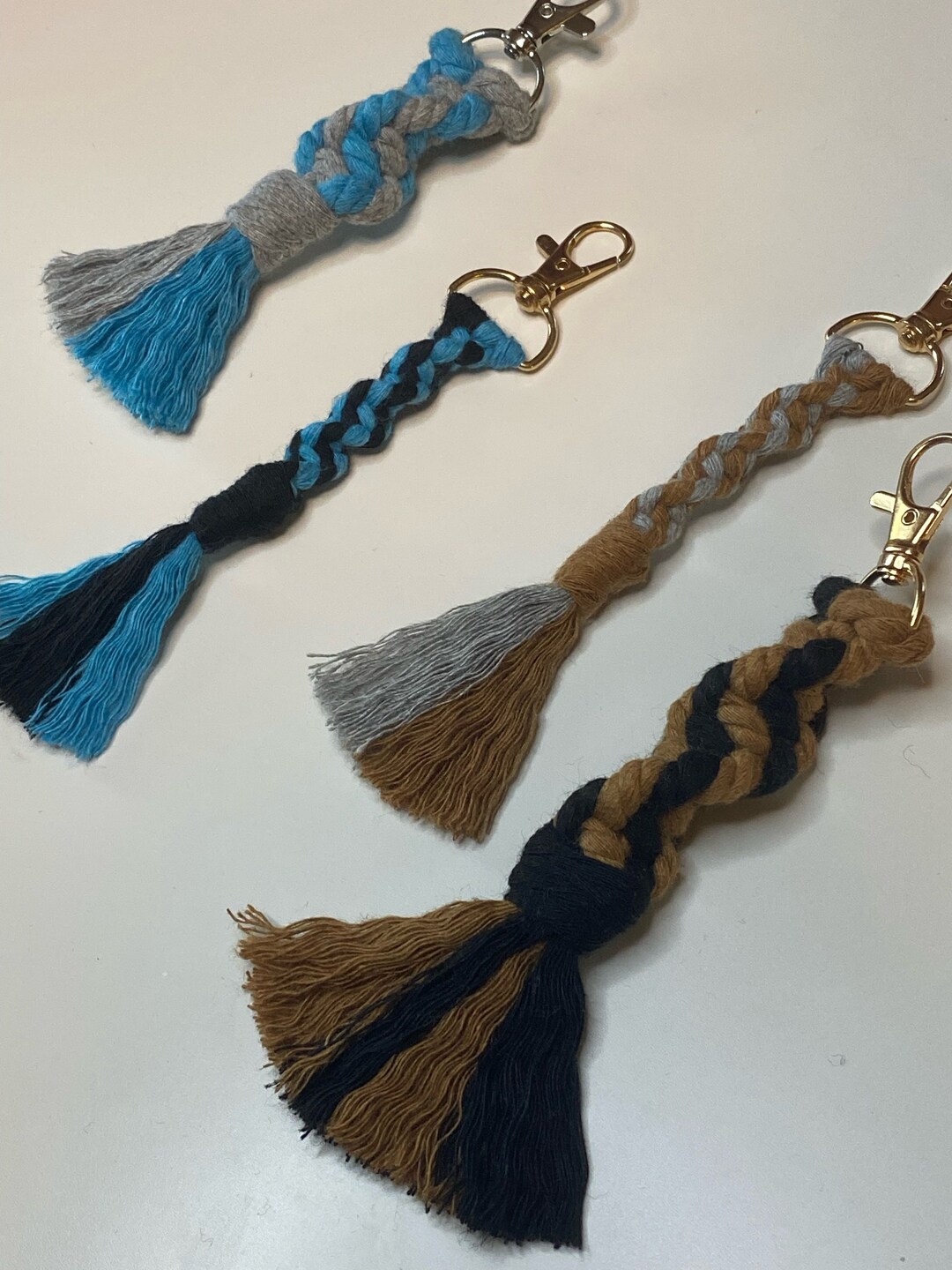 Mini Twist Macrame Keychain - Etsy