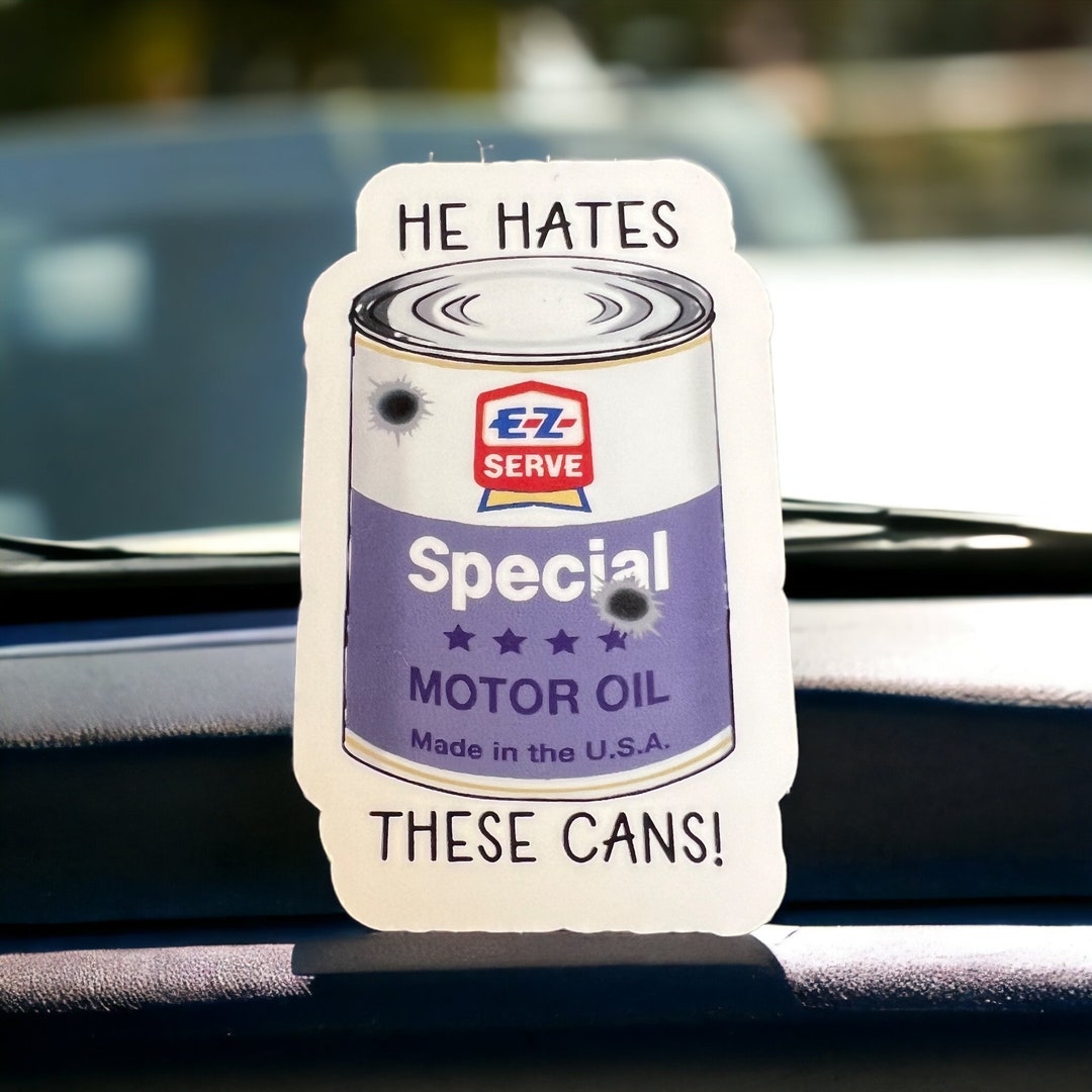 He Hates These Cans! Sticker or Magnet - Etsy