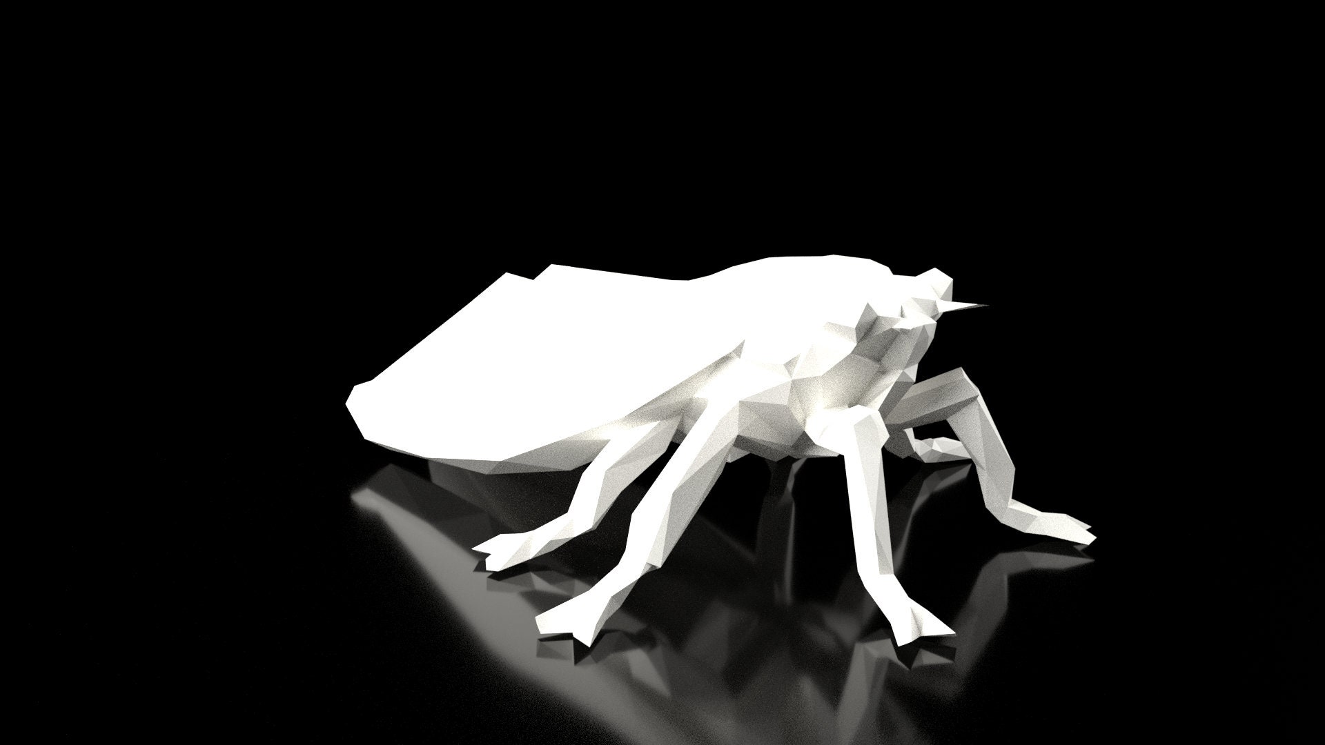 Cicada Low Polygonal 3D Model Digital Figure STL File for 3D Print ...