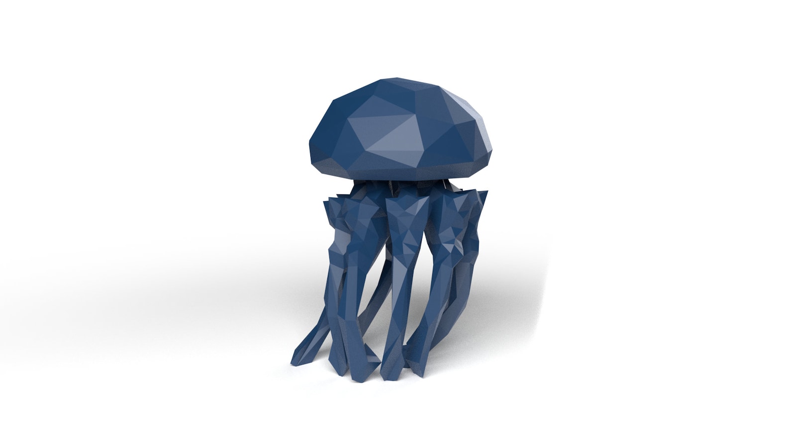 Jellyfish Low Polygonal 3D Model Digital Figure STL File for 3D Print ...