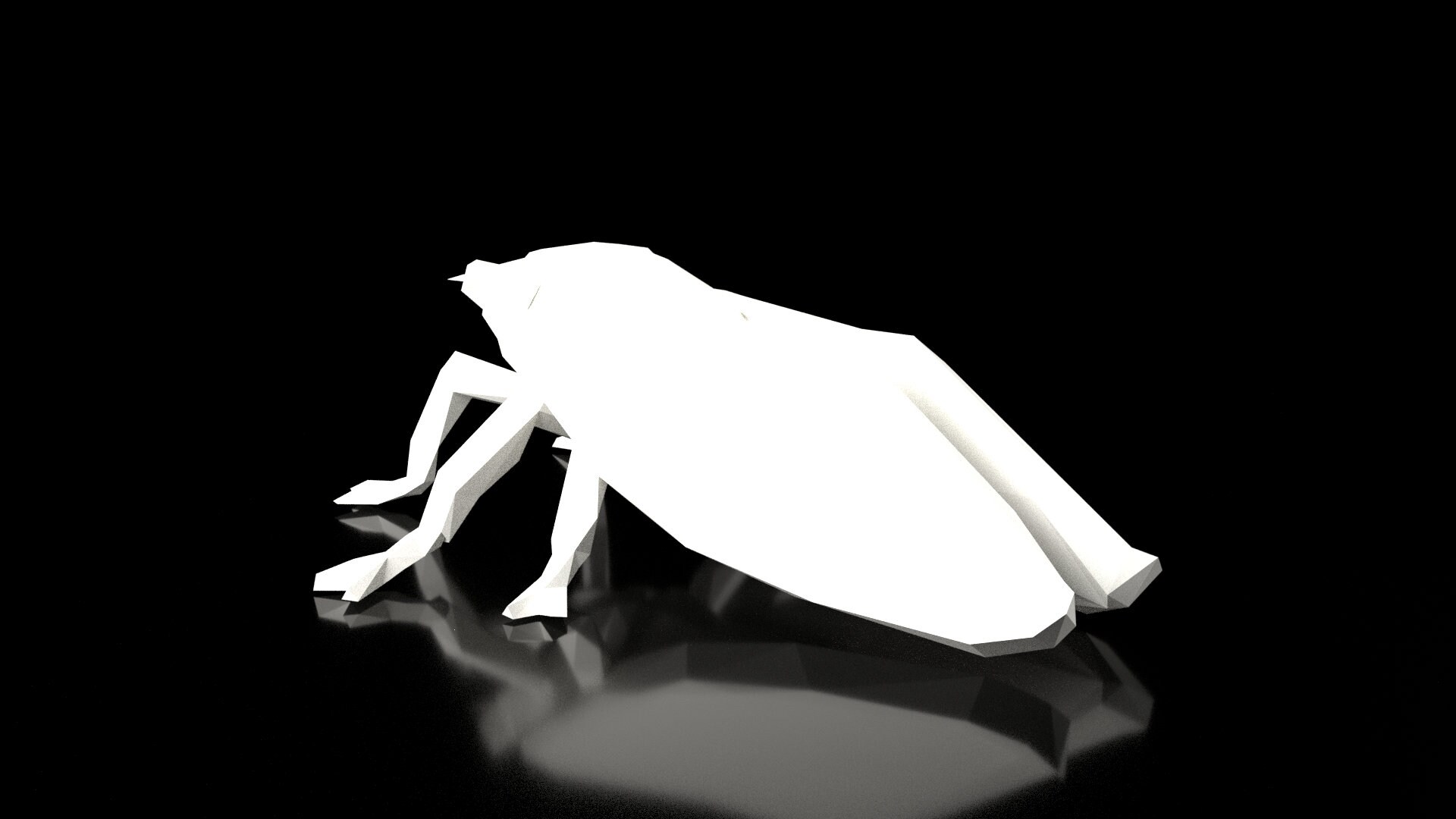 Cicada Low Polygonal 3D Model Digital Figure STL File for 3D Print ...