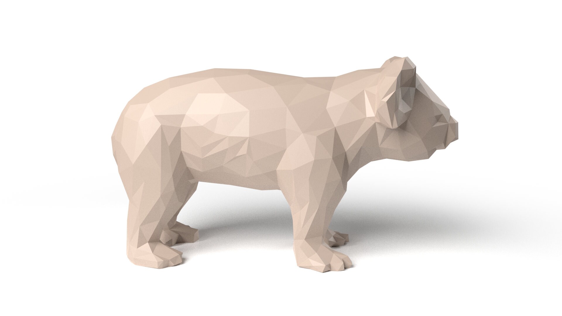 Koala Low Polygonal 3D Model Digital Figure STL File for 3D Print ...