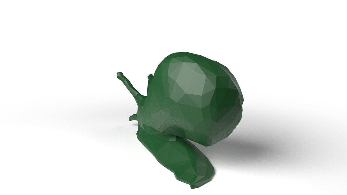 Snail Low Polygonal 3D model digital figure STL file for 3D | Etsy
