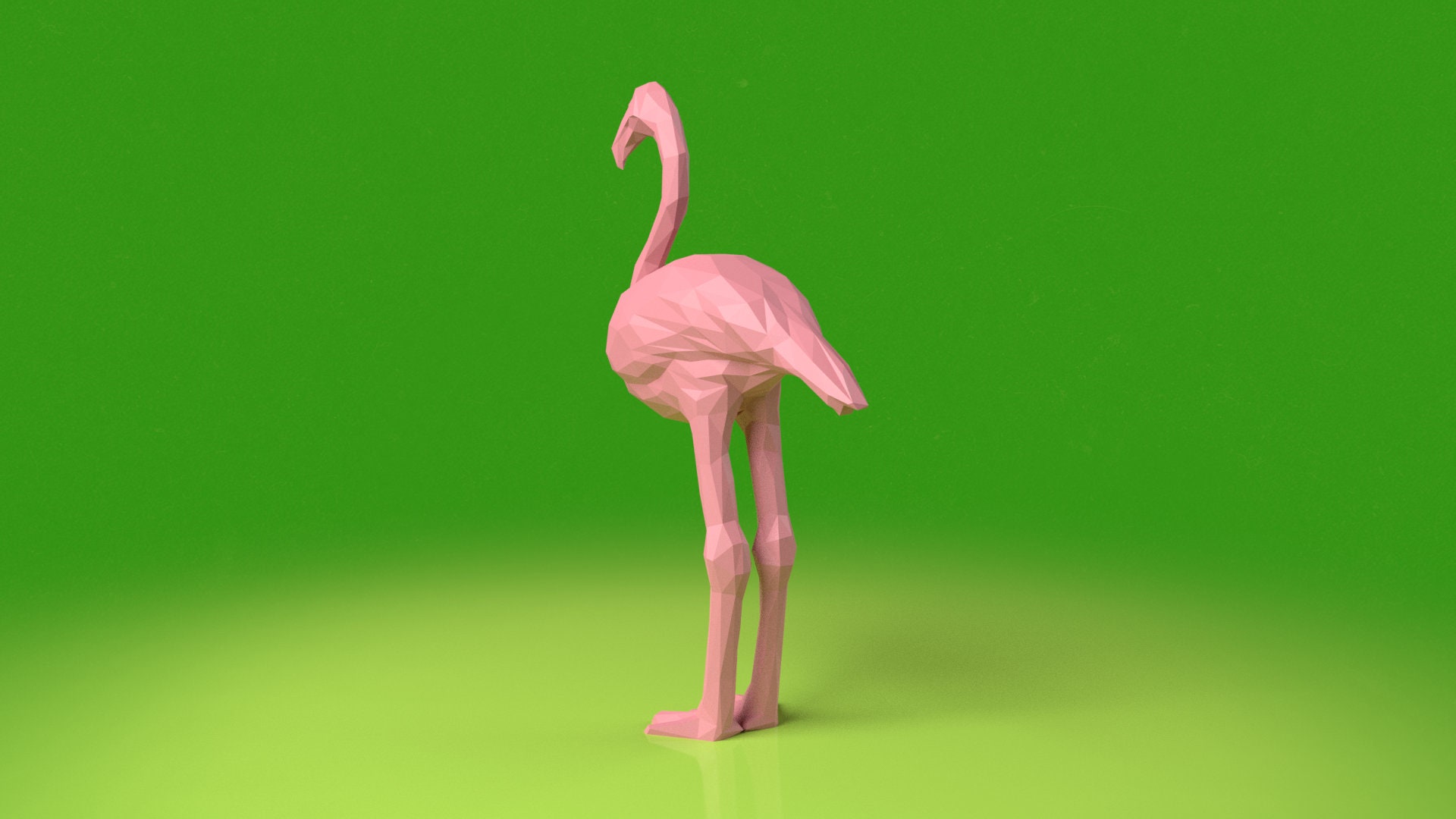 Flamingo Low Polygonal 3D Model Digital Figure STL File for 3D Print ...