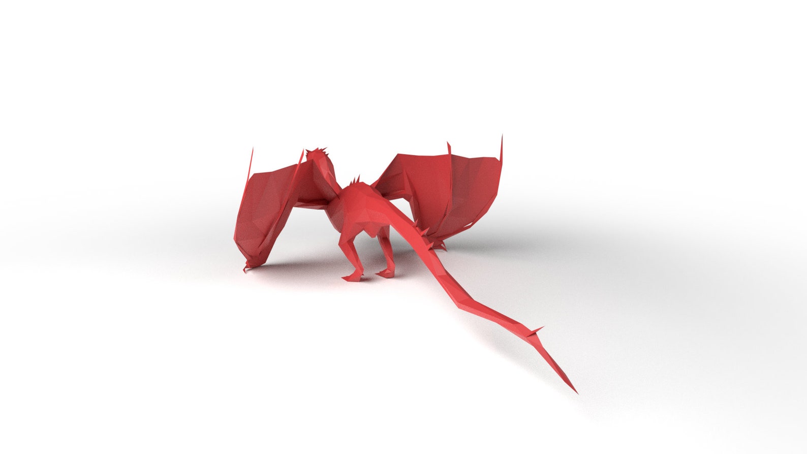 Smaug Low Polygonal 3D Model Digital Figure STL File for 3D Print ...