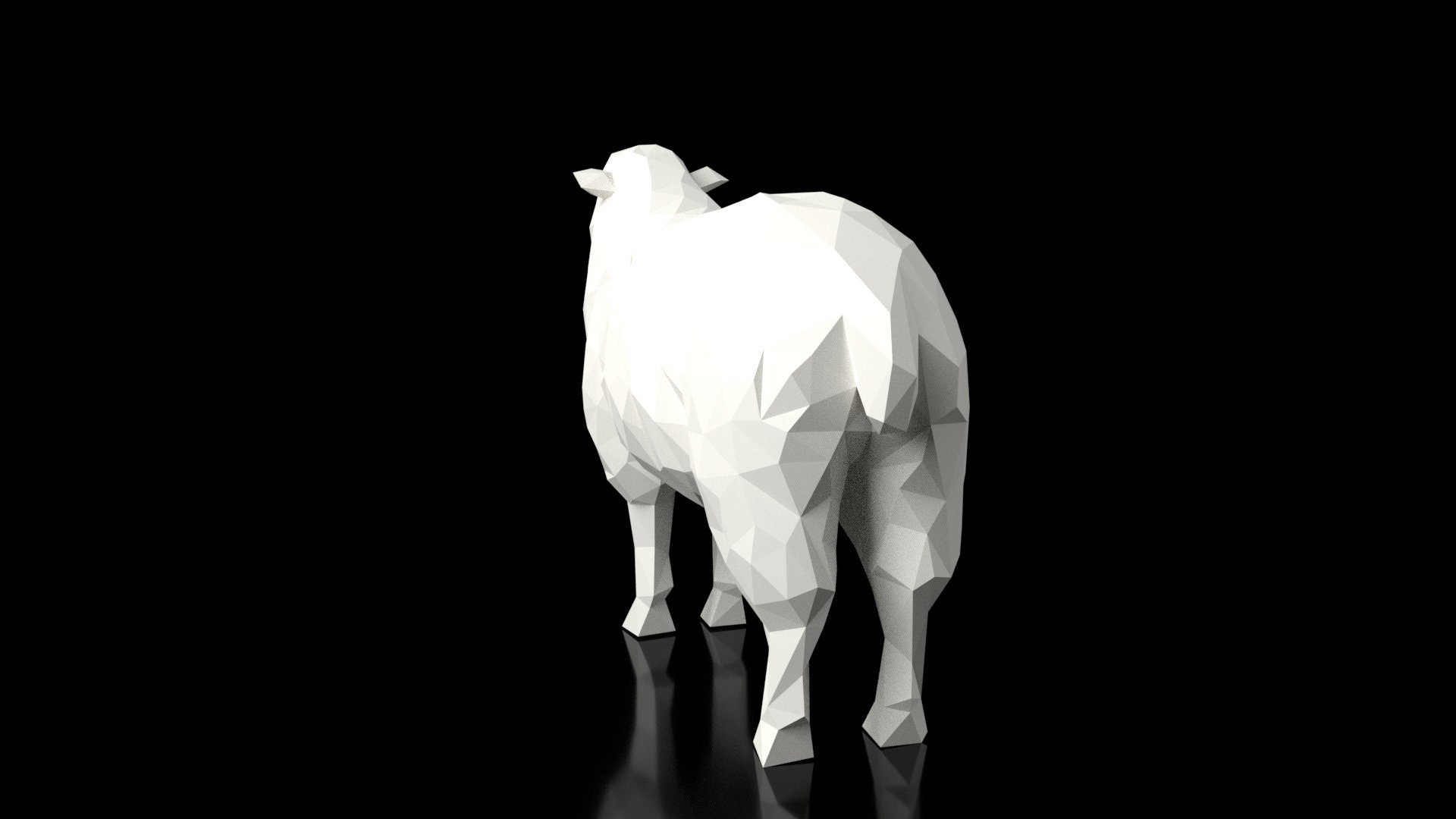 Sheep Low Polygonal 3D Model Digital Figure STL File for 3D Print ...