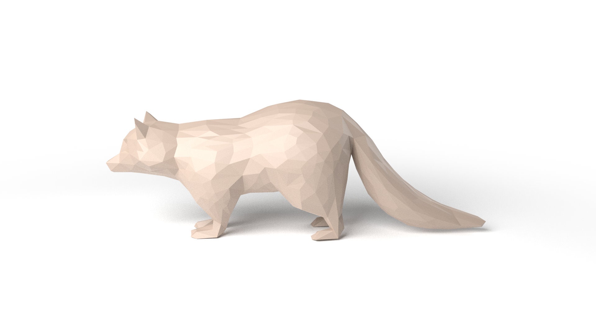 Raccoon Low Polygonal 3D Model Digital Figure STL File for 3D Print ...