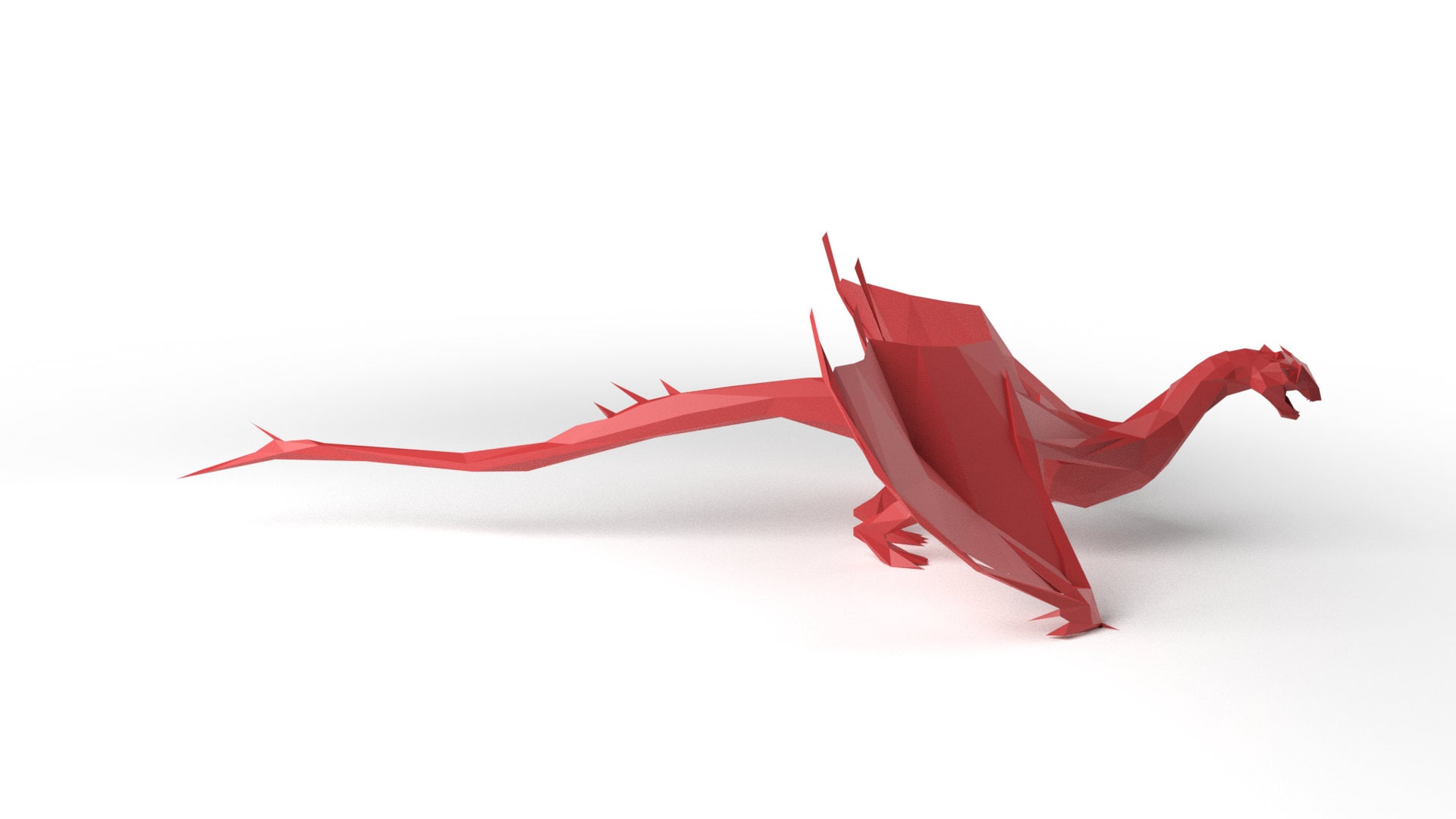 Smaug Low Polygonal 3D Model Digital Figure STL File for 3D Print ...