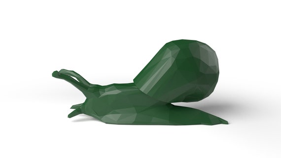 Snail Low Polygonal 3D model digital figure STL file for 3D | Etsy