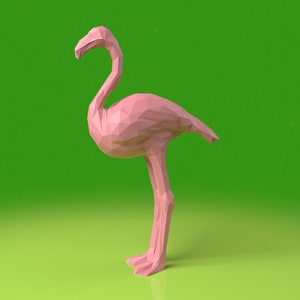 Flamingo Low Polygonal 3D Model Digital Figure STL File for 3D Print ...
