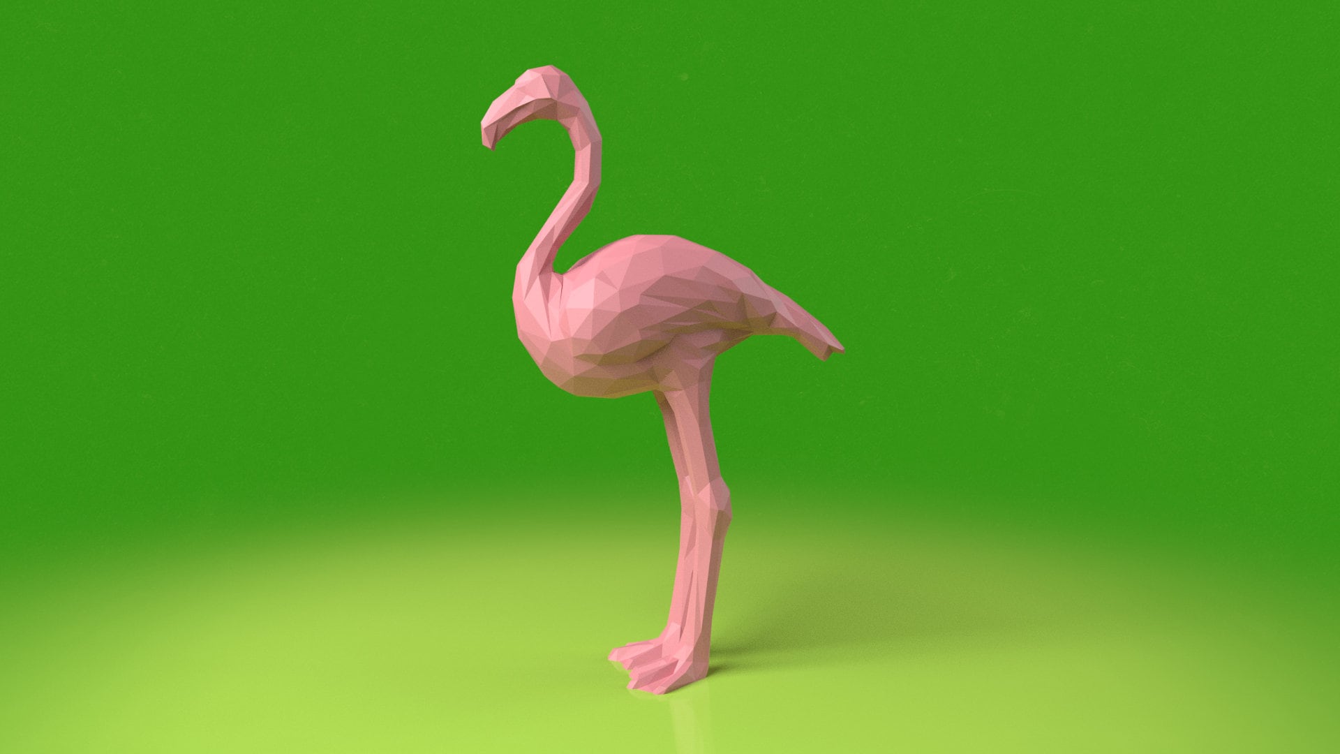 Flamingo Low Polygonal 3D Model Digital Figure STL File for 3D Print ...