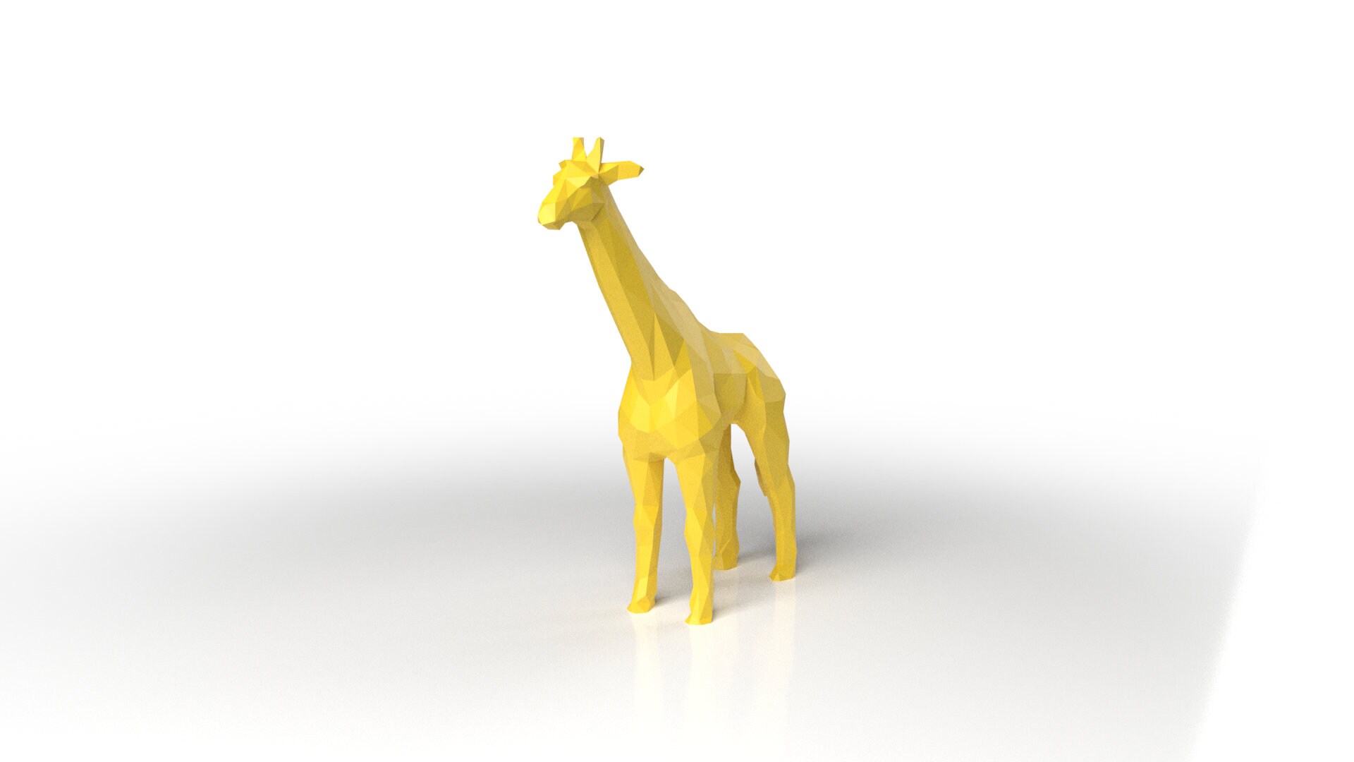 Giraffe Low Polygonal 3D Model Digital Figure STL File for 3D Print ...