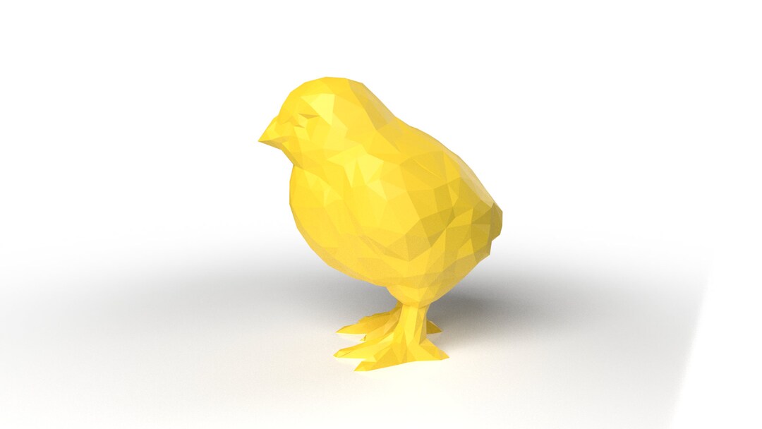Chick Low Polygonal 3D Model Digital Figure STL File for 3D Print ...