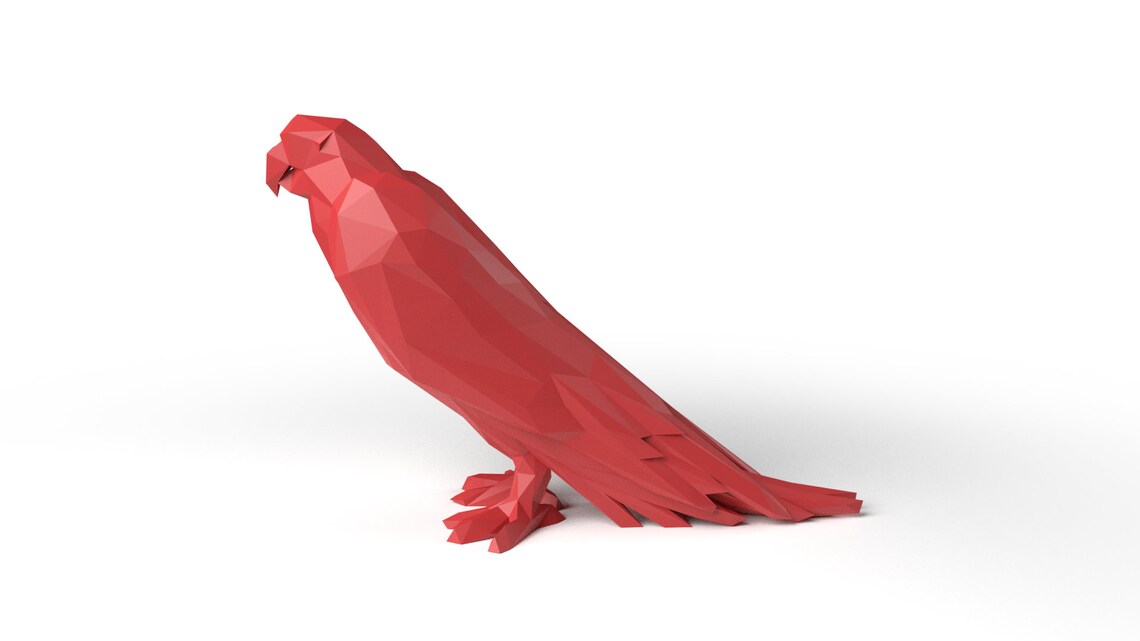 Parrot Low Polygonal 3D Model Digital Figure STL File for 3D Print ...