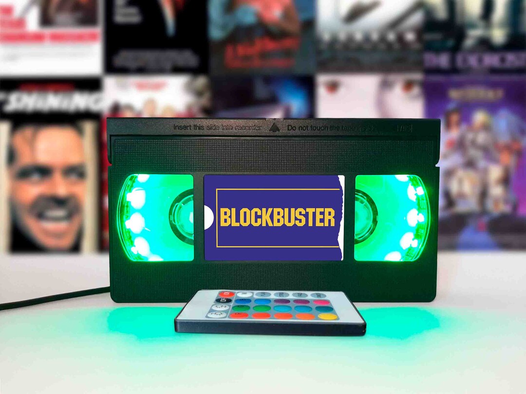 Blockbuster VHS Tape, Retro VHS Lamp, Horror Movie, Movie Poster Print ...