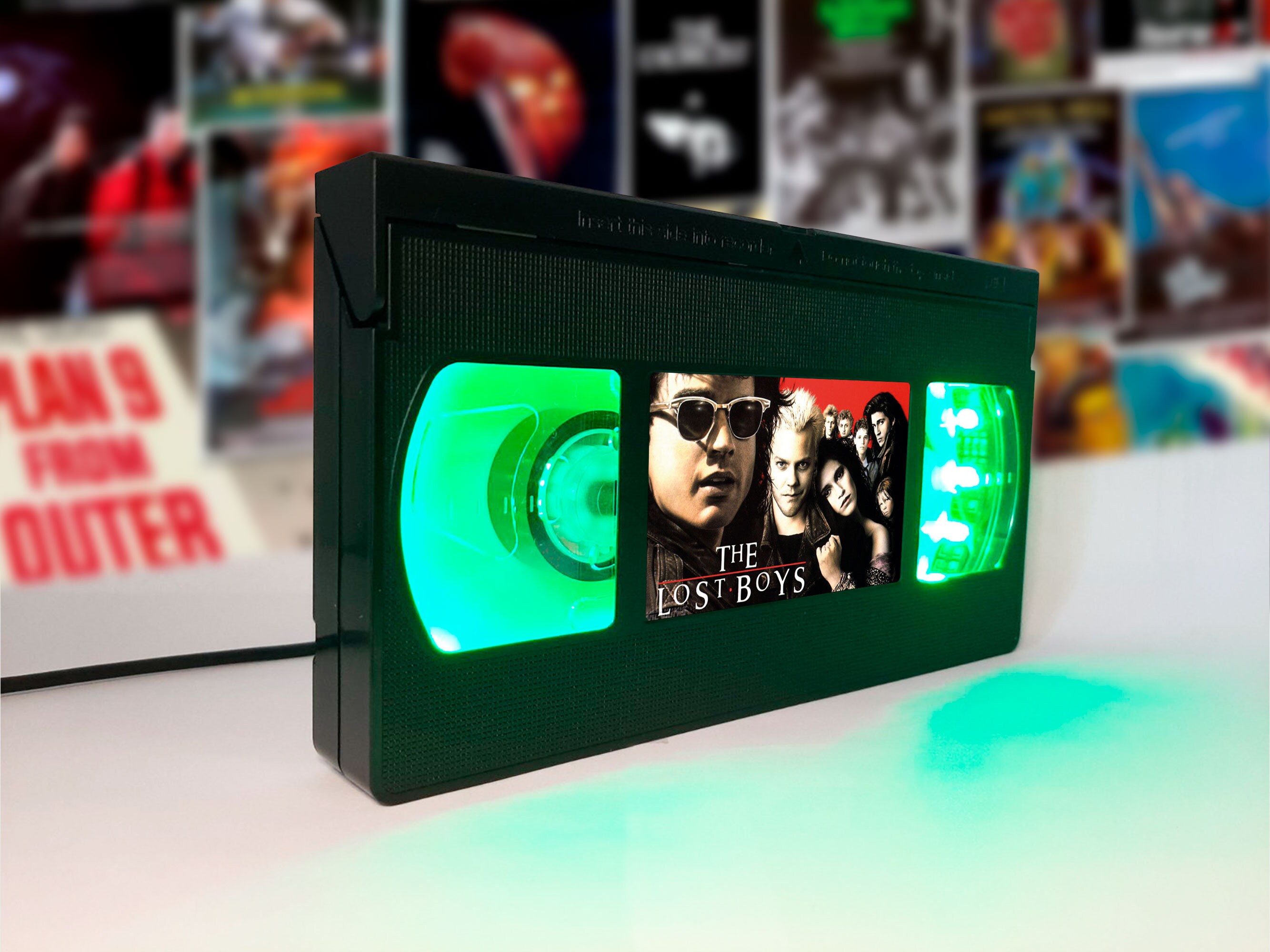VHS Lamp Retro VHS Tapes Horror Movie Movie Poster Table - Etsy