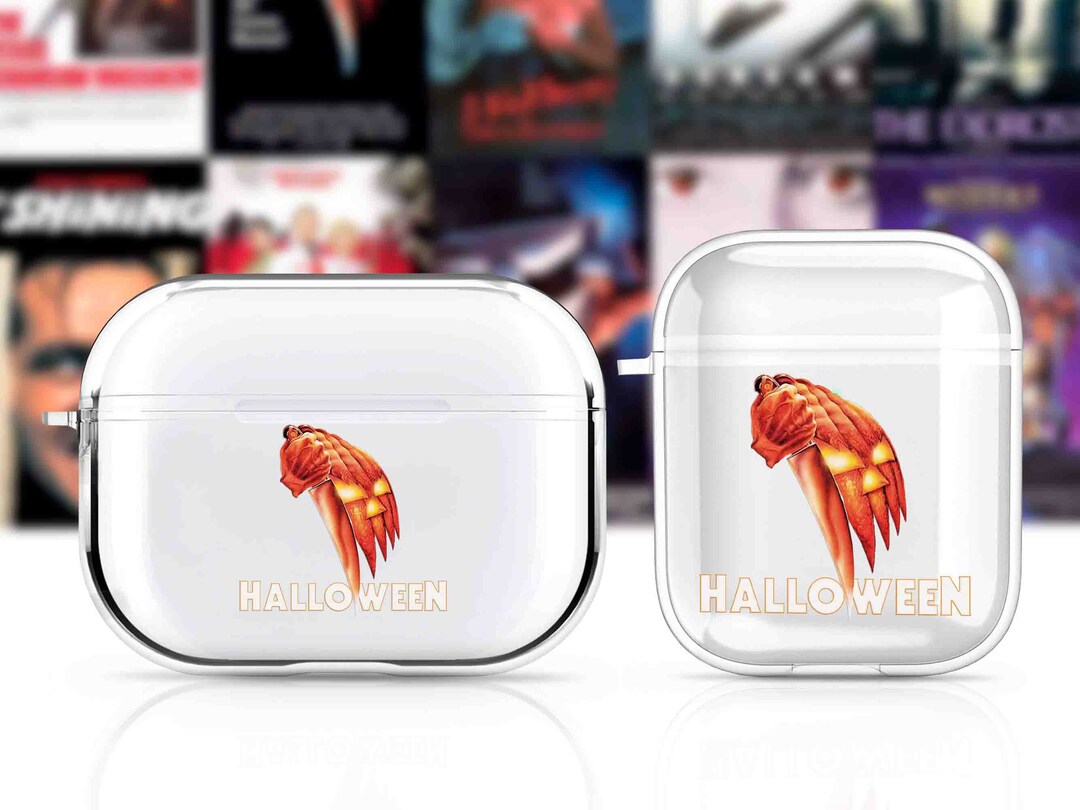 Halloween Airpods 1/2 Case Clear, Horror Movie Print Airpods Case 3 ...