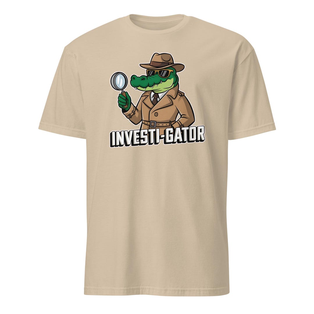 Funny Crime Scene Investigator Detective Police Alligator Short-sleeve ...