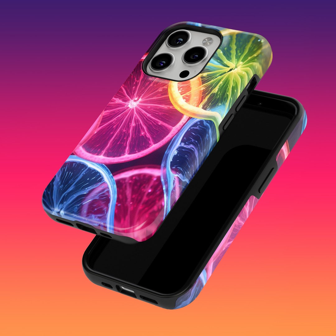 Rugged Lemon Slice Phone Case Sour Fruit Phone Cover for iPhone 16, 15 ...