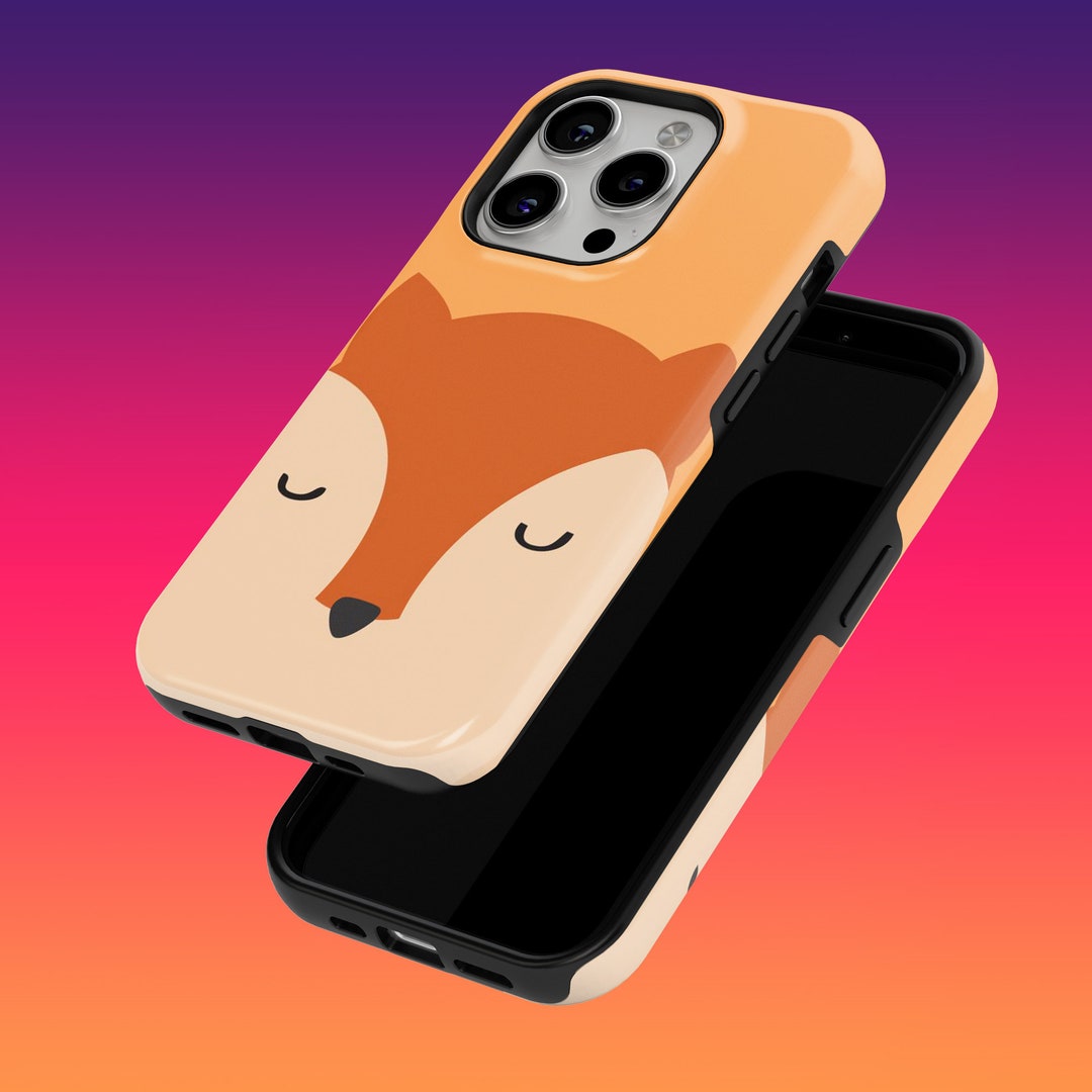 Rugged Fox Art Phone Case Foxy Decor Phone Cover for iPhone 16, 15, 14 ...
