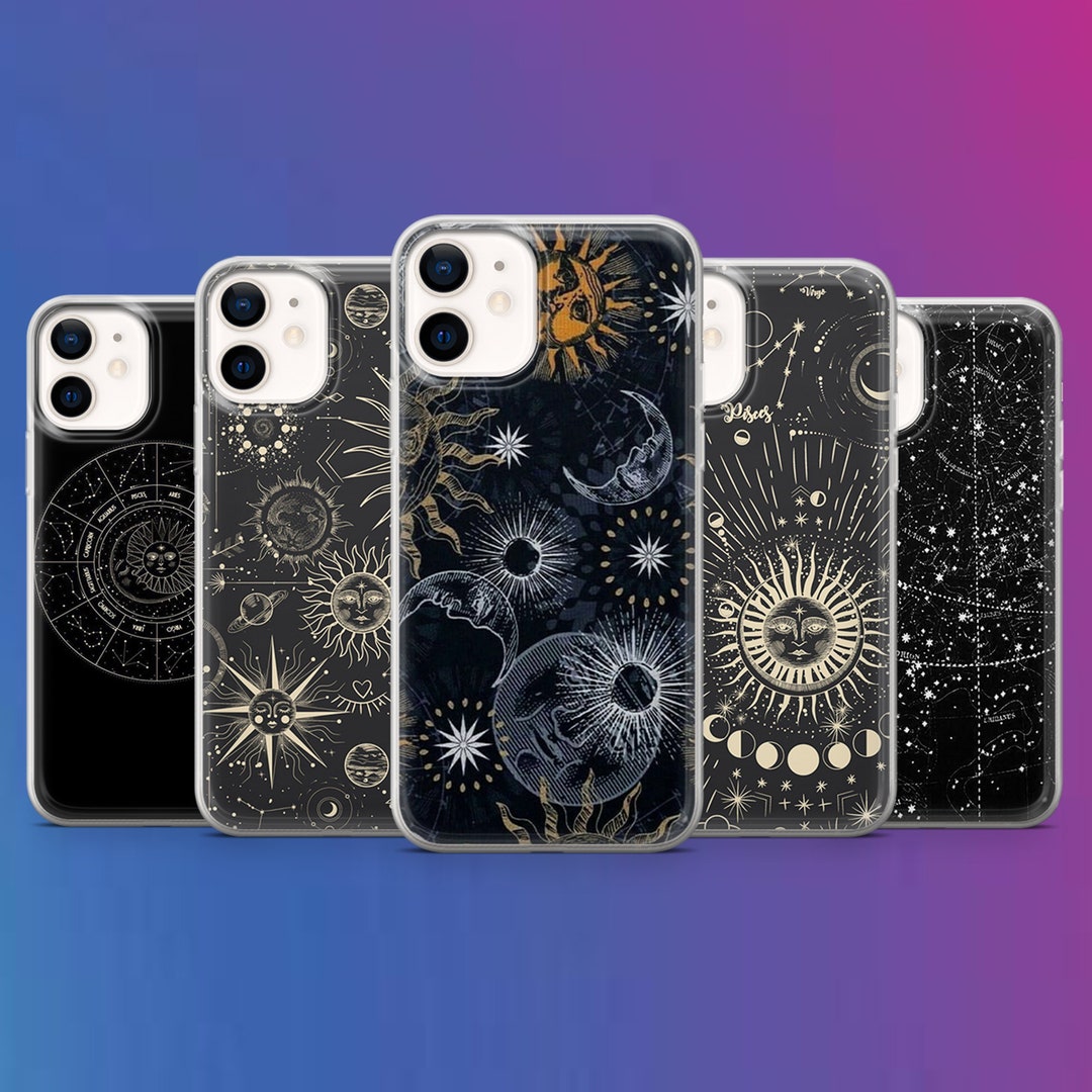 Moon Art Phone Case Moon Cycle iPhone Cover for iPhone 16, 15 Pro, 14 ...