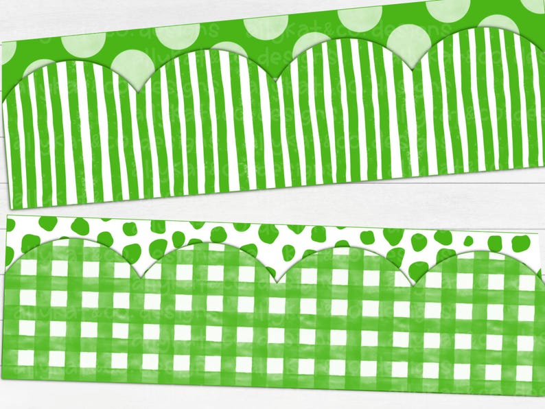 Printable Green Bulletin Board Borders: Classroom Decor (PDF) - Etsy