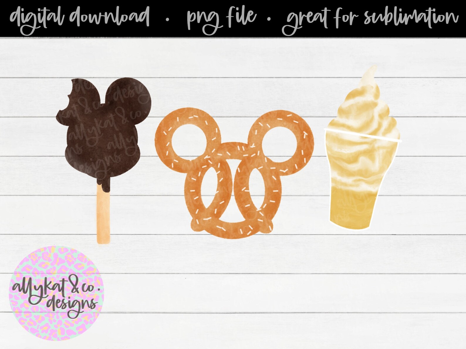 Watercolor Snacks PNG Snack Trio Png Vacation Snacks - Etsy