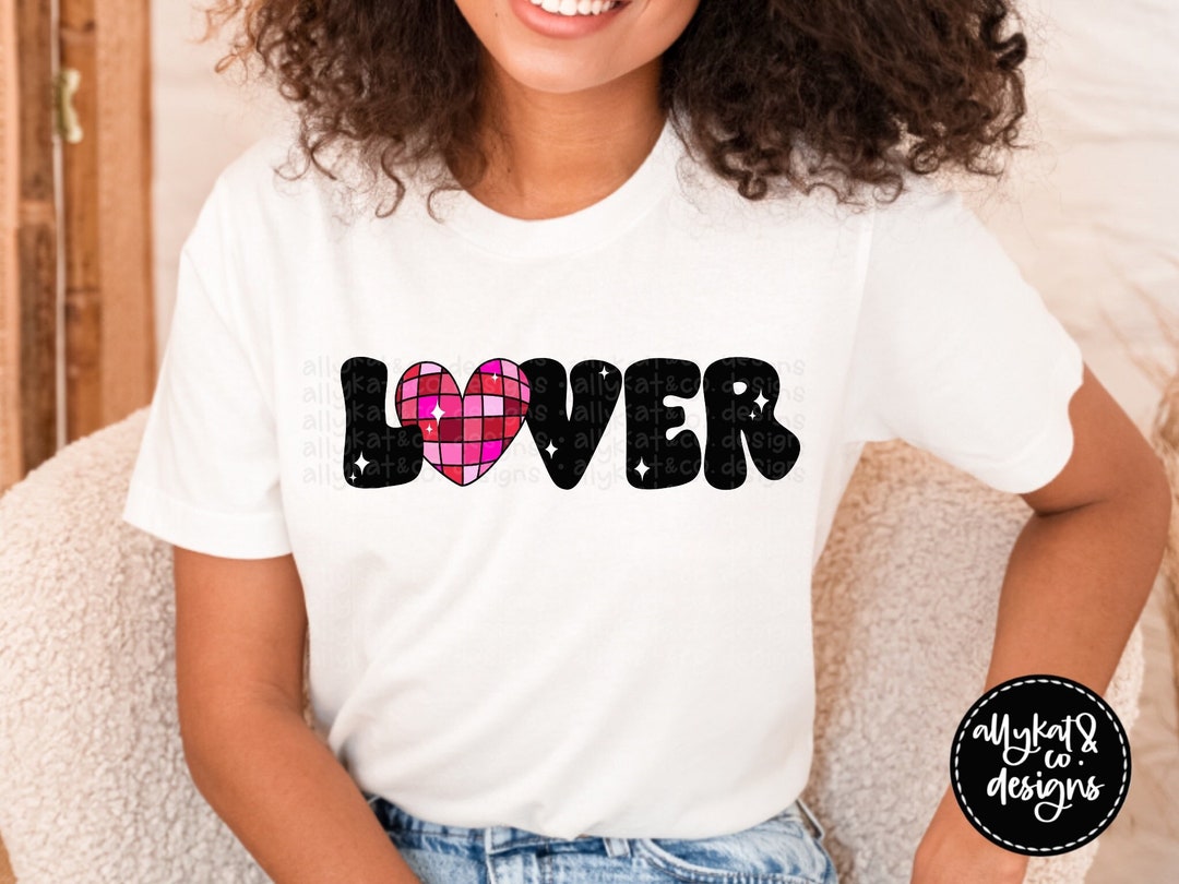 Lover Mirrorball PNG: Retro Valentine's Day Sublimation (digital File ...