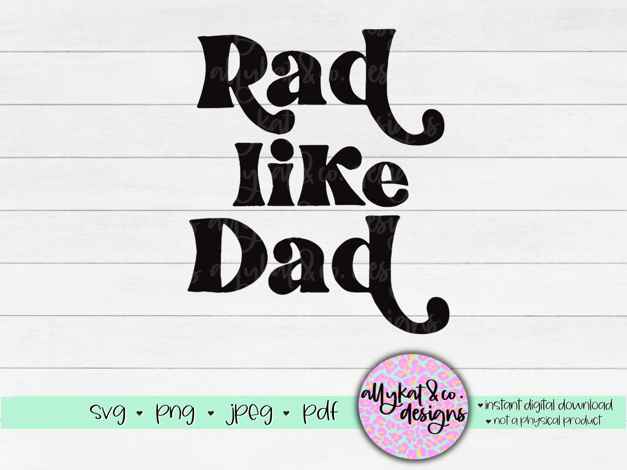 Rad Like Dad SVG Toddler Shirt SVG Onesie Svg Cut File - Etsy