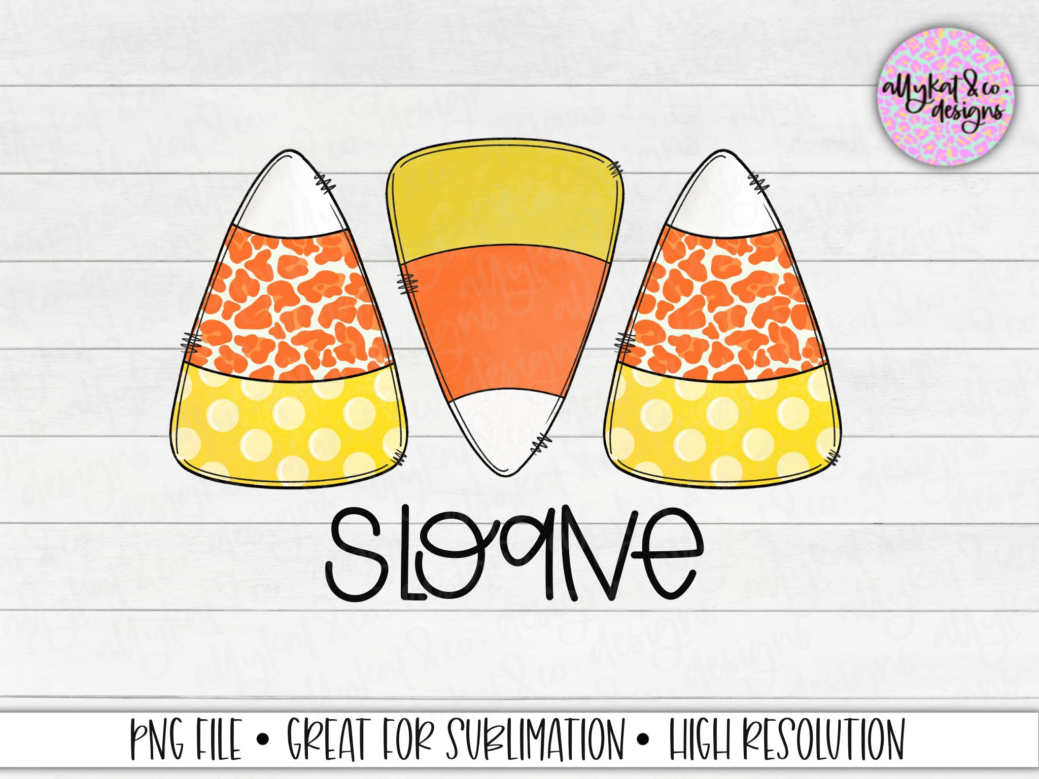 Leopard Candy Corn PNG: Halloween Sublimation Design (digital Download ...