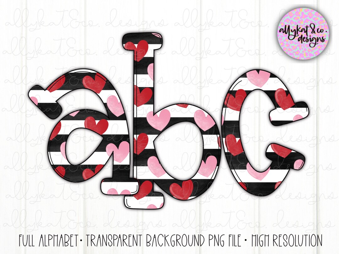 Valentine’s Day Sublimation Alphabet | Sublimation Letters | A-Z Lower ...