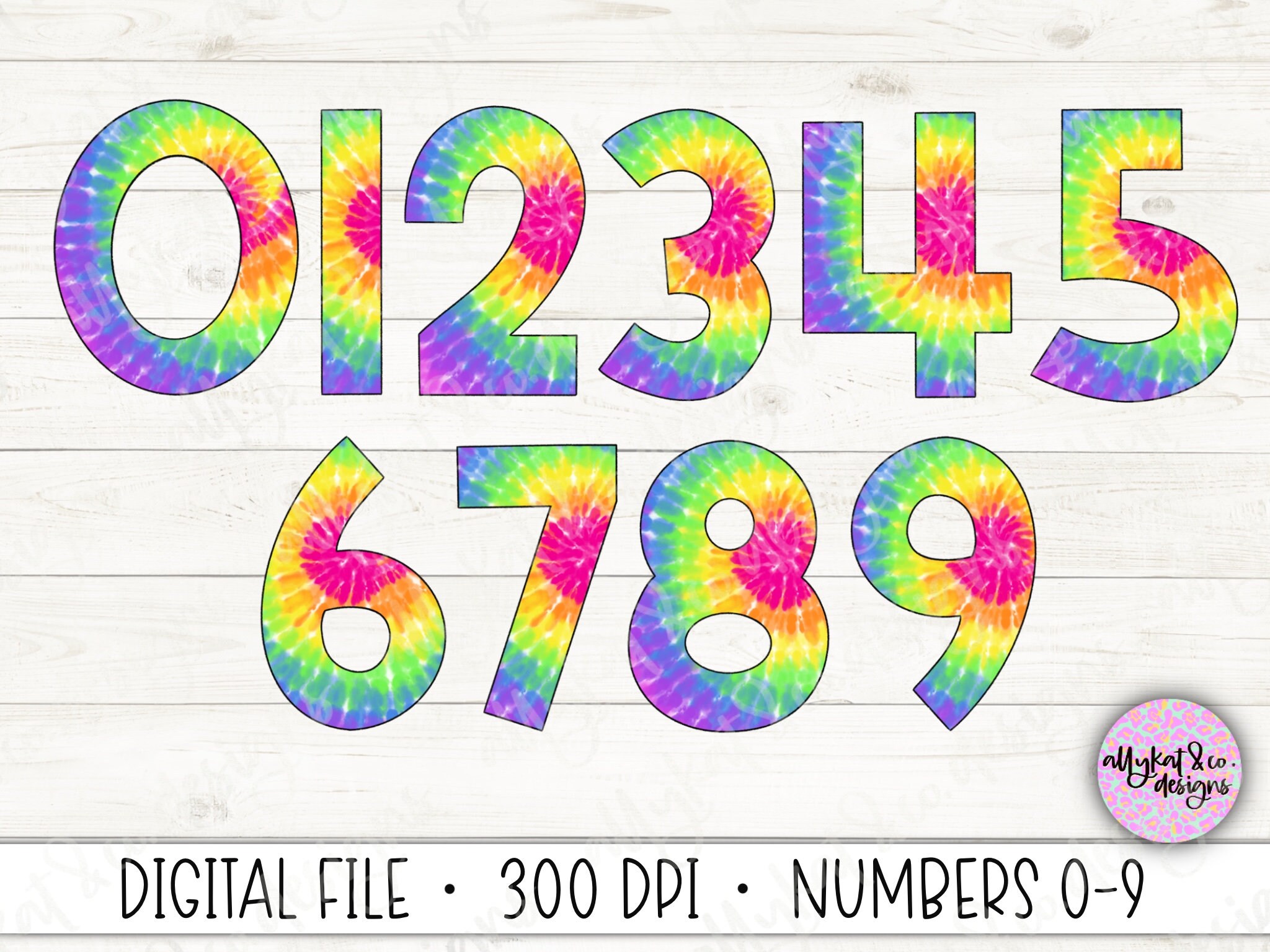 Tie Dye Sublimation Numbers Sublimation Numbers A-Z Upper - Etsy