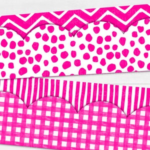 Hot Pink Printable Bulletin Board Borders | Printable Classroom Borders ...