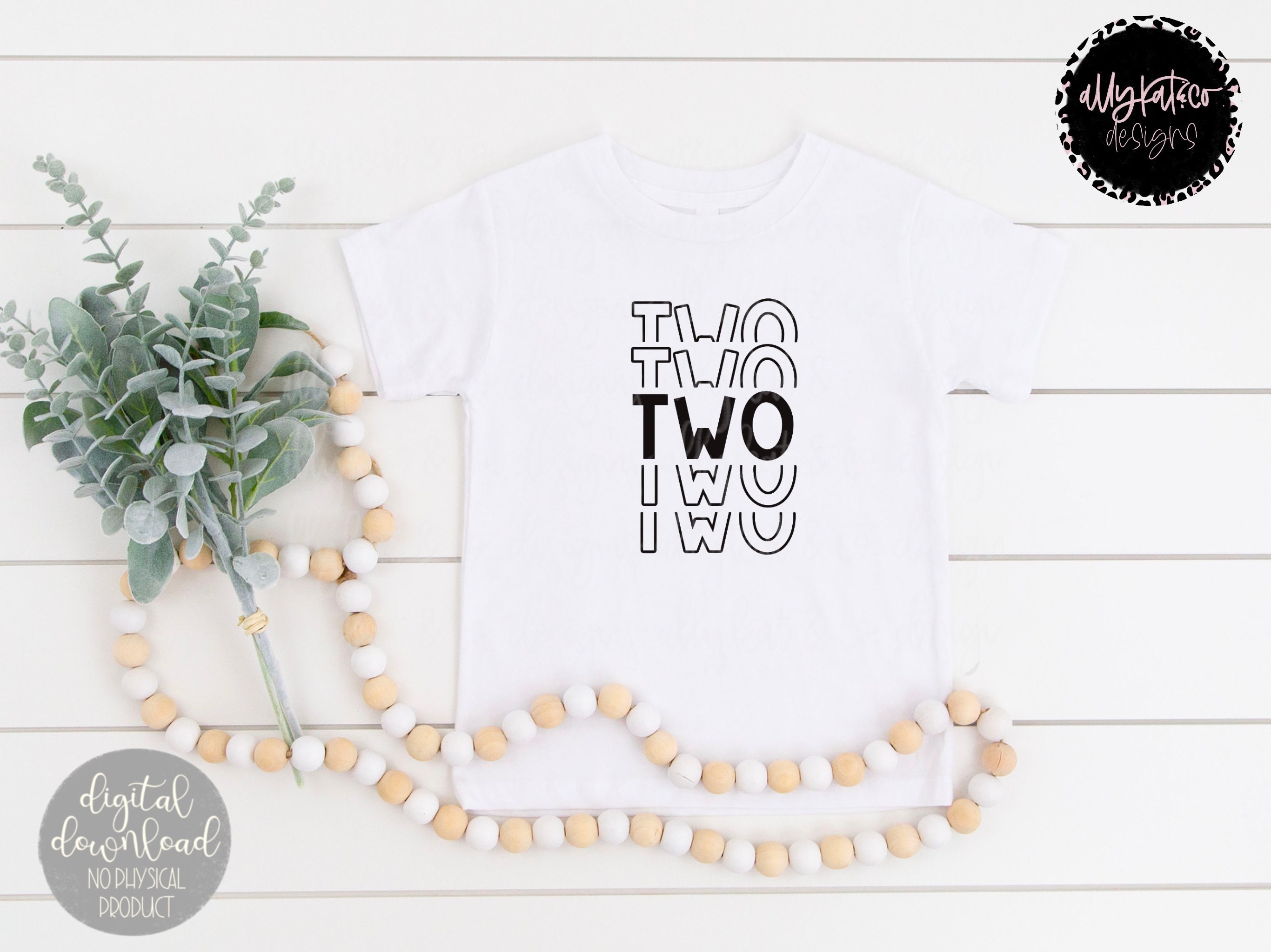 Mirrored Font Birthday Number 2 Birthday Number Shirt | Etsy