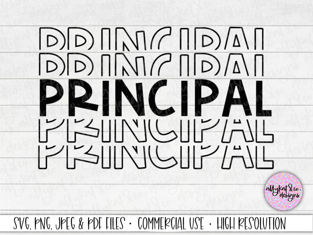Mirrored Principal SVG, Principal Shirt SVG, Principal Shirt Cut File ...