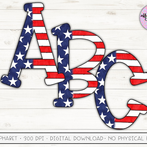 Patriotic Letters - Etsy