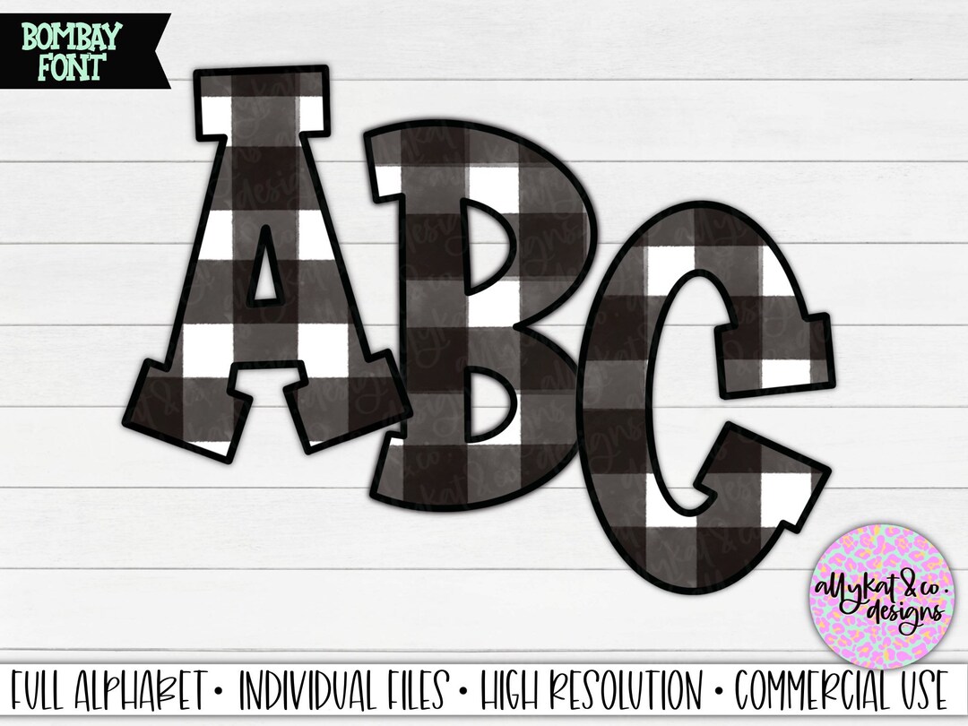 Buffalo Plaid Sublimation Alphabet | Sublimation Letters | A-Z Upper ...