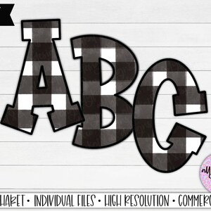 Buffalo Plaid Sublimation Alphabet | Sublimation Letters | A-Z Upper ...