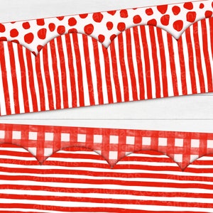 Red Bulletin Board Borders: Printable Classroom Decor (PDF) - Etsy