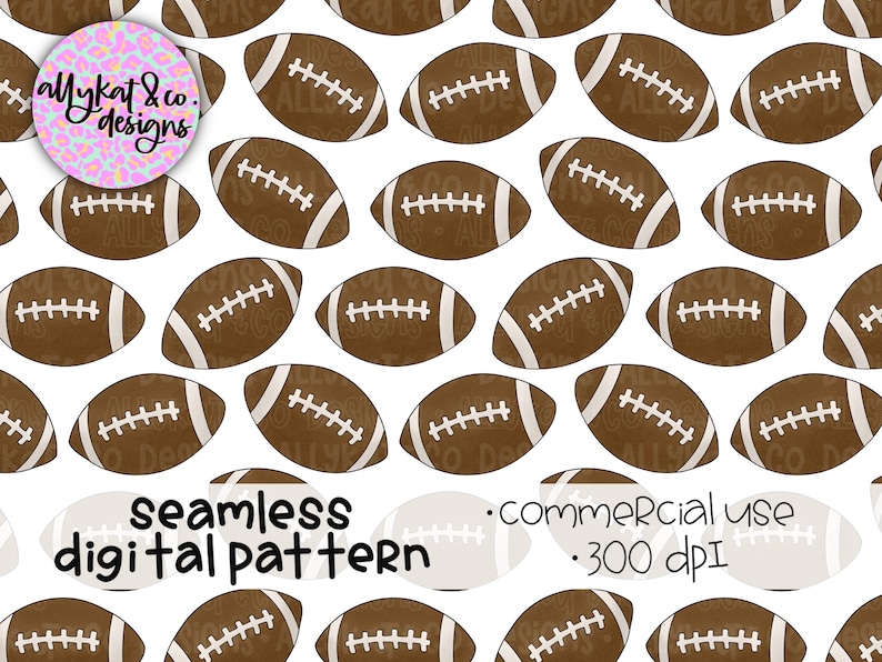 Football Seamless Pattern for Commercial Use Football - Etsy