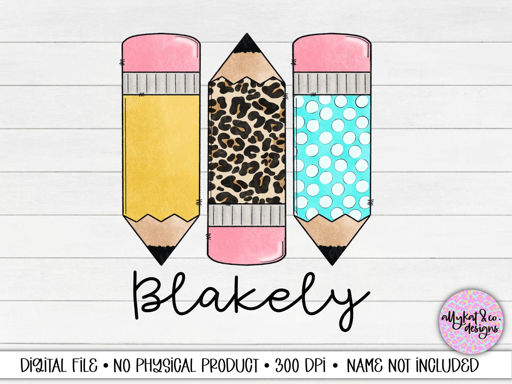 Leopard Pencil PNG: Back to School Sublimation Design (digital Download ...