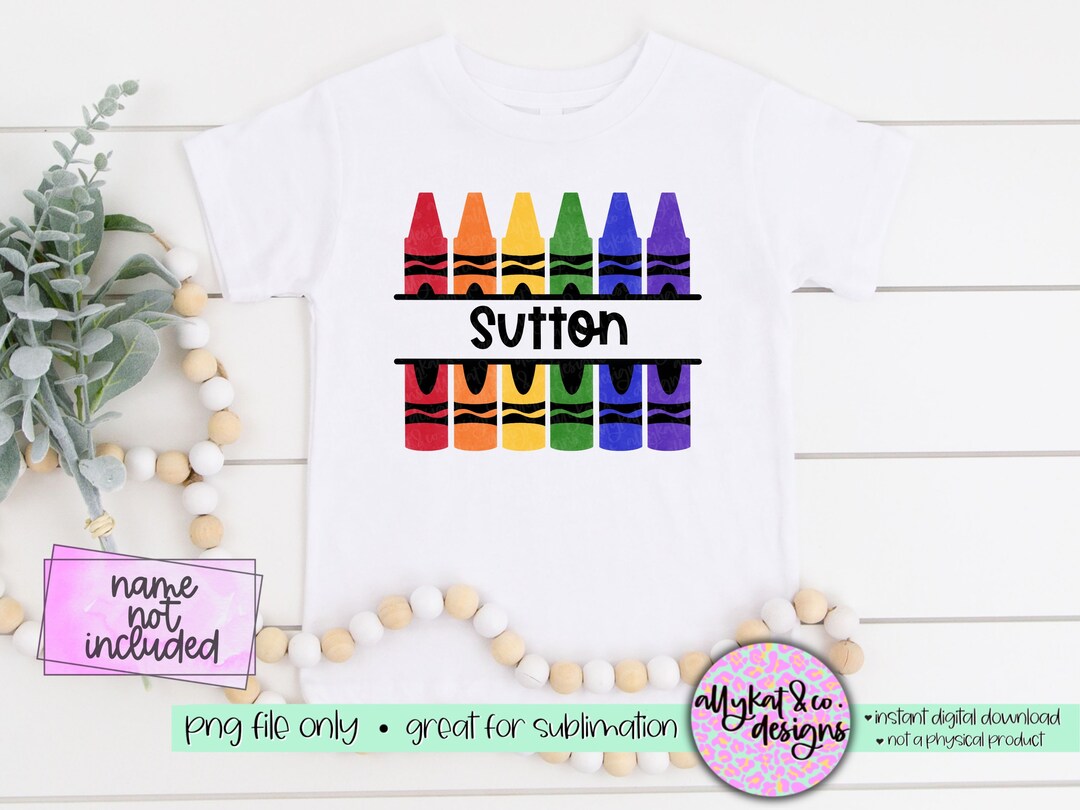 Crayon Split Monogram, Watercolor Crayon Clip Art, Teacher Monogram Png ...