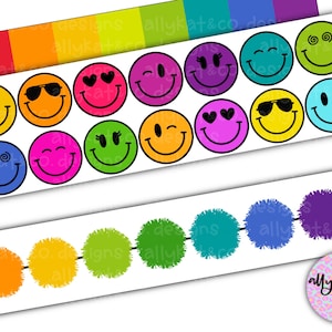 Printable Bulletin Board Borders: Rainbow Classroom Decor (PDF) - Etsy