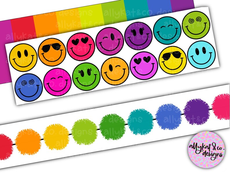 Printable Bulletin Board Borders: Rainbow Classroom Decor (PDF) - Etsy