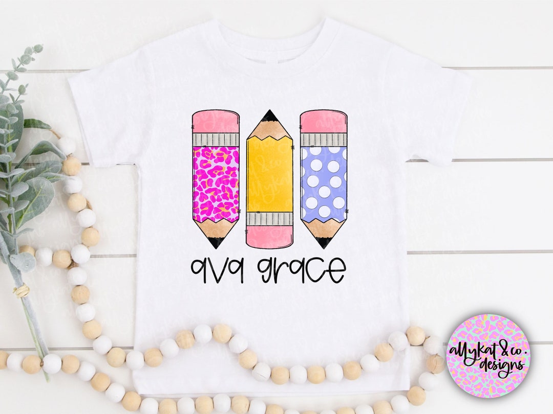 Pencils PNG, Back to School Sublimation Design, Leopard Pencil Digital ...