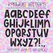 Christmas Cake Doodle Letters Alphabet PNG: Holiday Font (digital ...